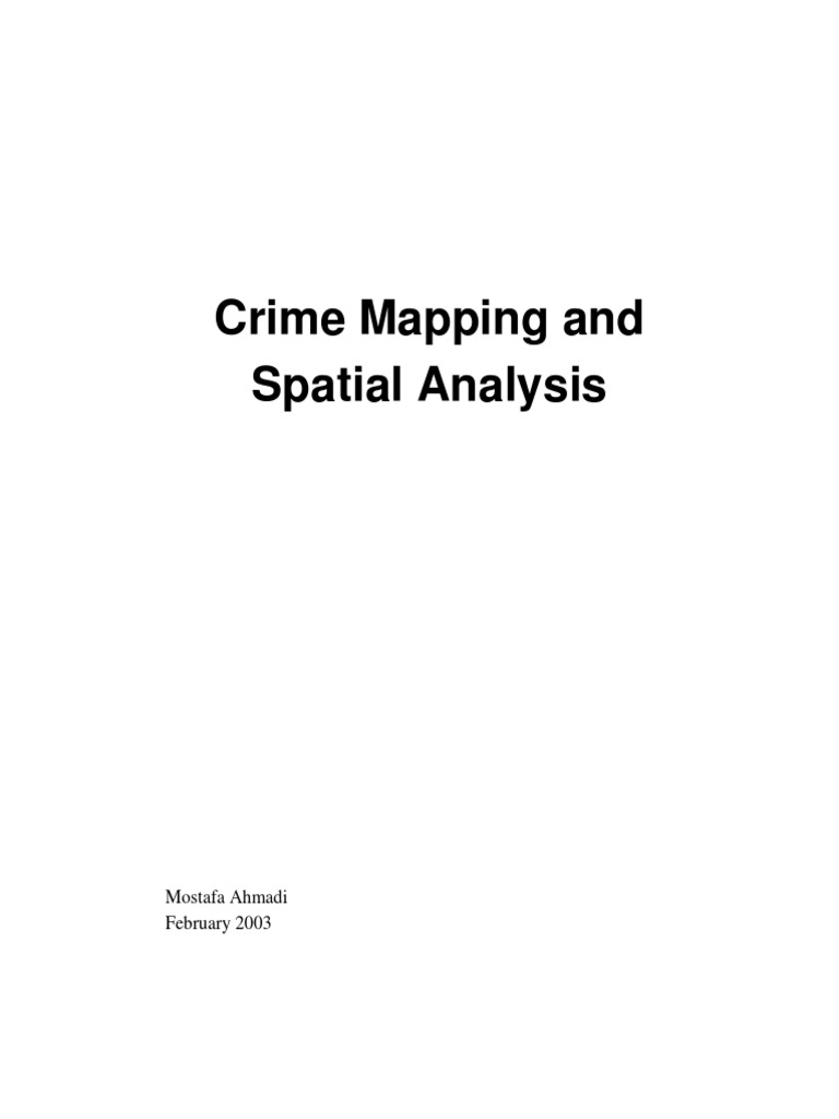 1 Crime Mapping and Spatial Analysis PDF | PDF | Geographic Information System | Spatial Analysis