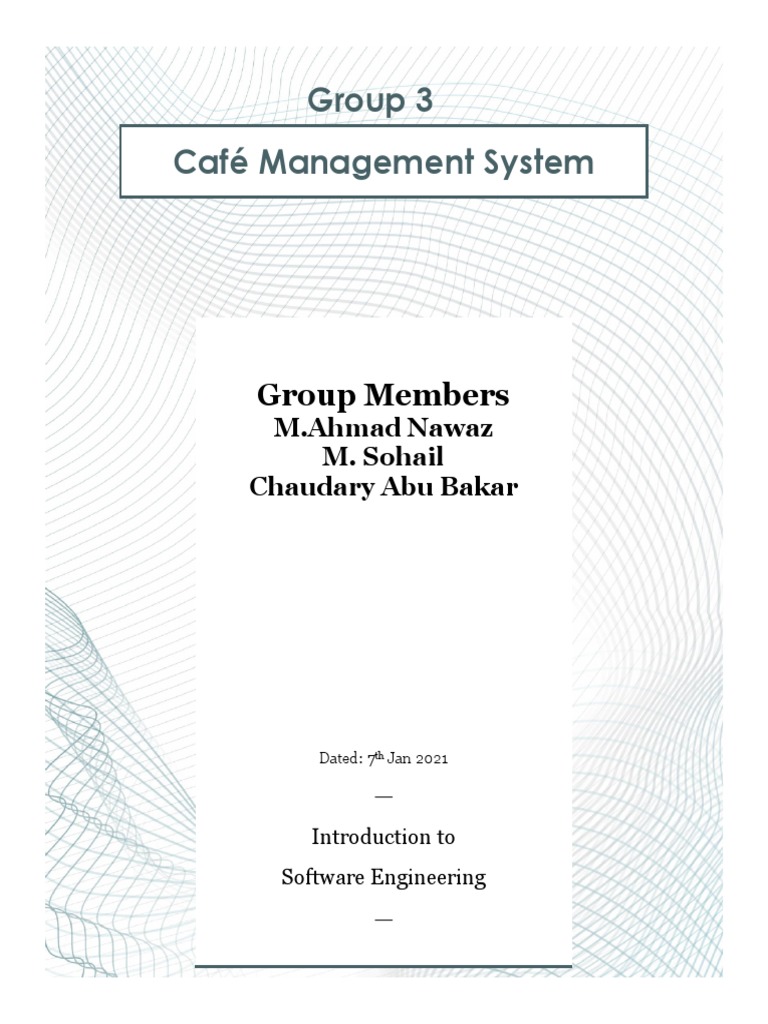 Café Management System Full and Final Report | PDF | Use Case | Menu ...