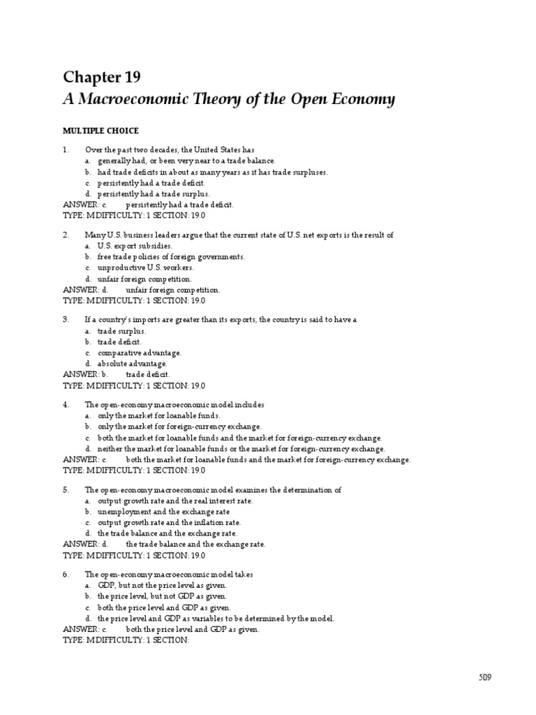 Chapter 19 | PDF | Net Capital Outflow | Balance Of Trade