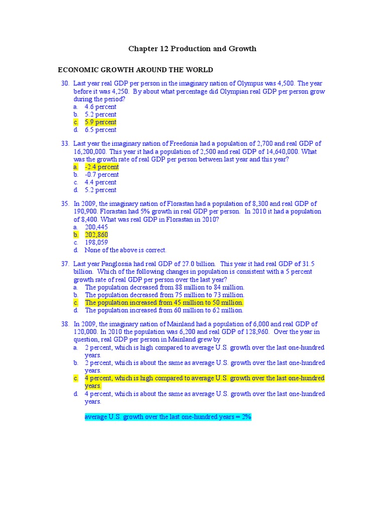 Economic Growth and Productivity Analysis | PDF | Gross Domestic ...