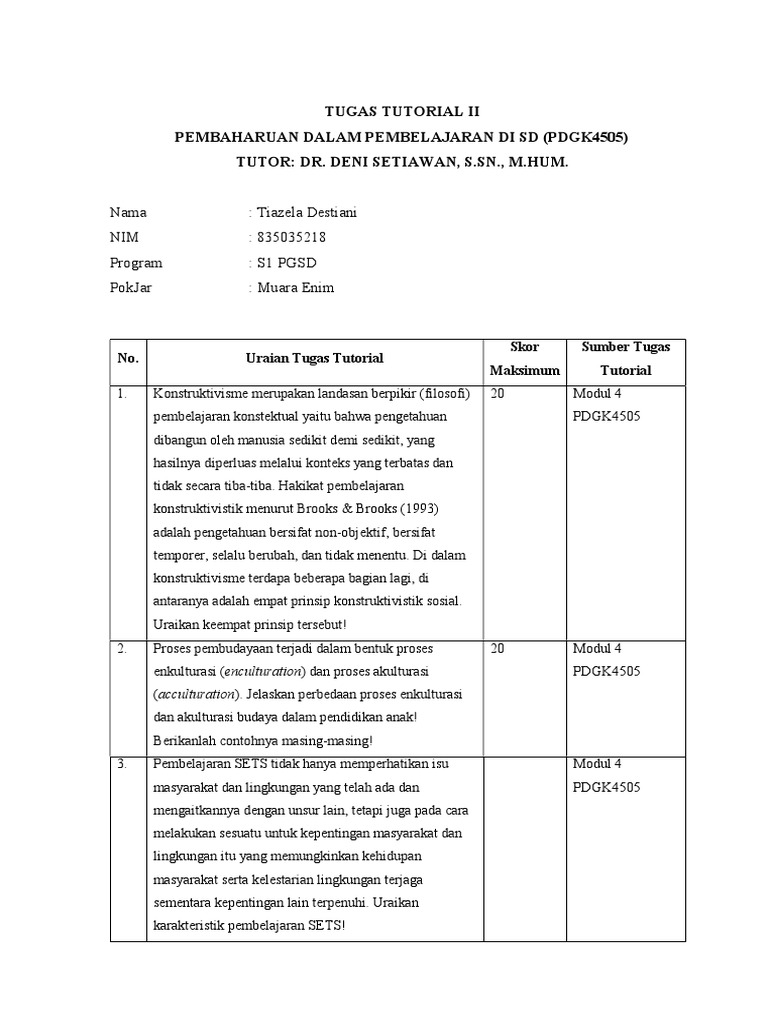 Tugas 2 PDGK4505 | PDF