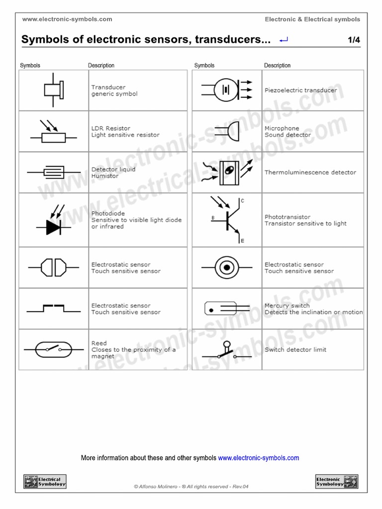 Symbols Electronic Sensors | PDF