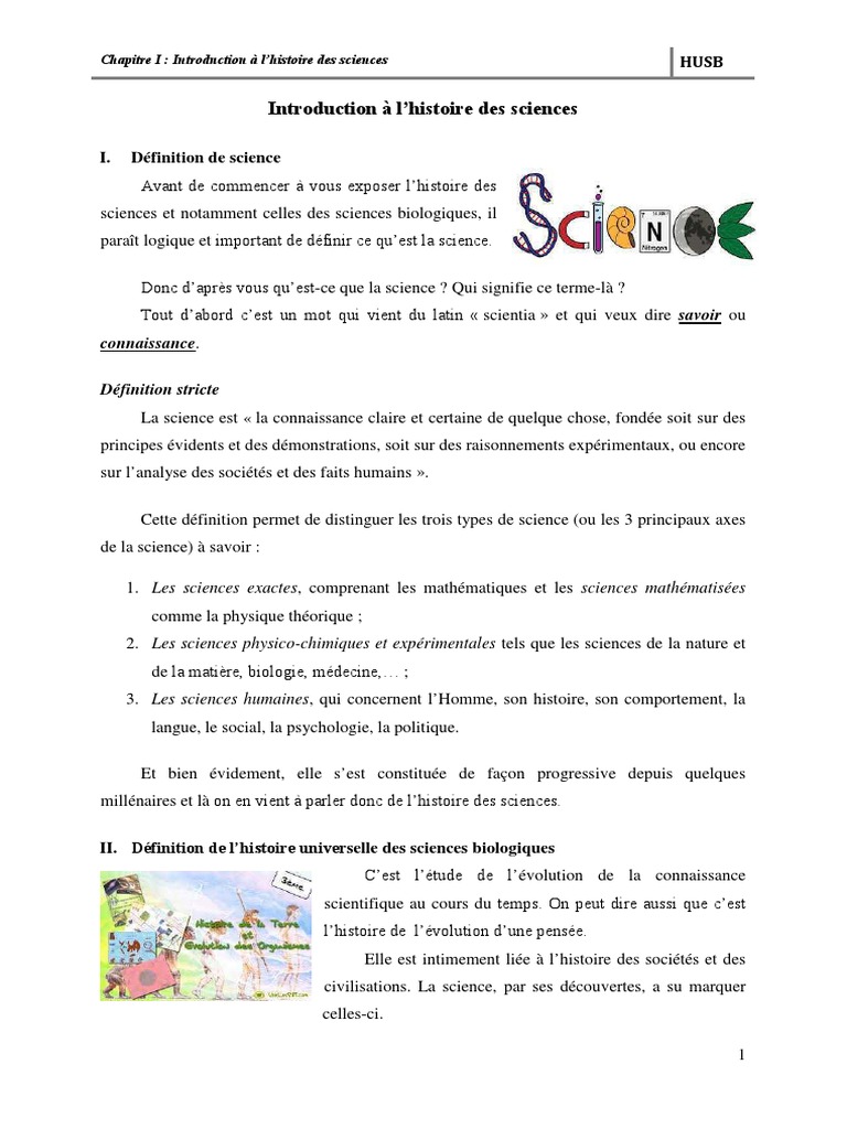 Introduction à l'histoire des sciences | PDF | Histoire de la science ...