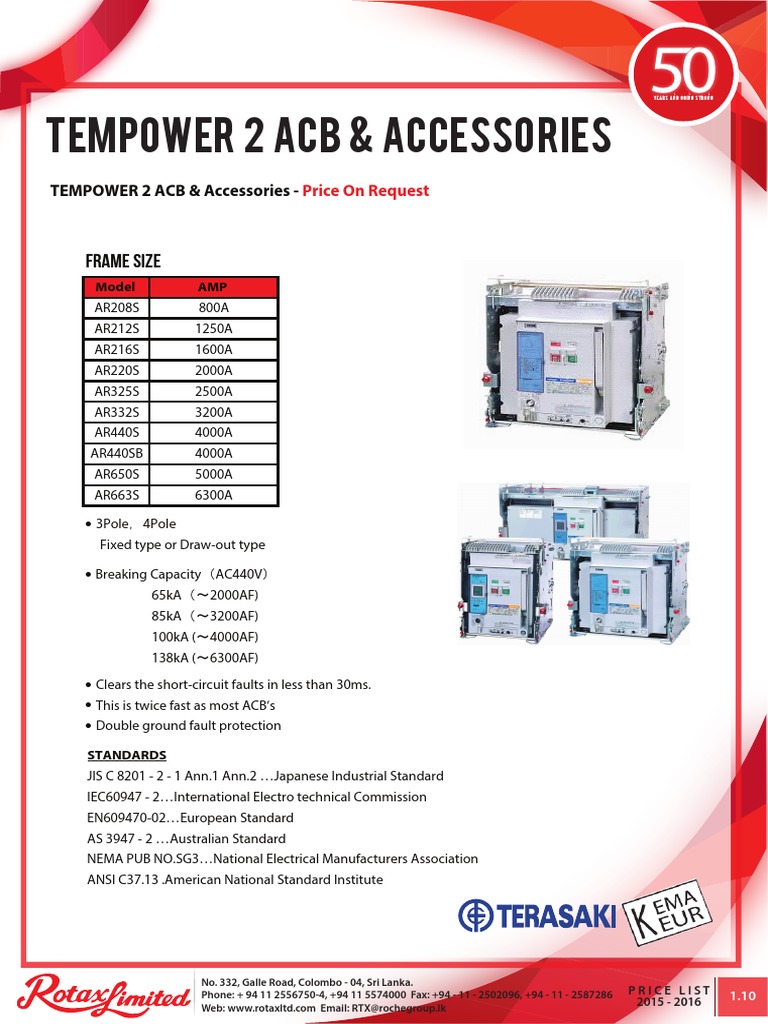 01 - SWG - Tempower Air Circuit Breakers - (1.09 - 1.10) | PDF | Home ...
