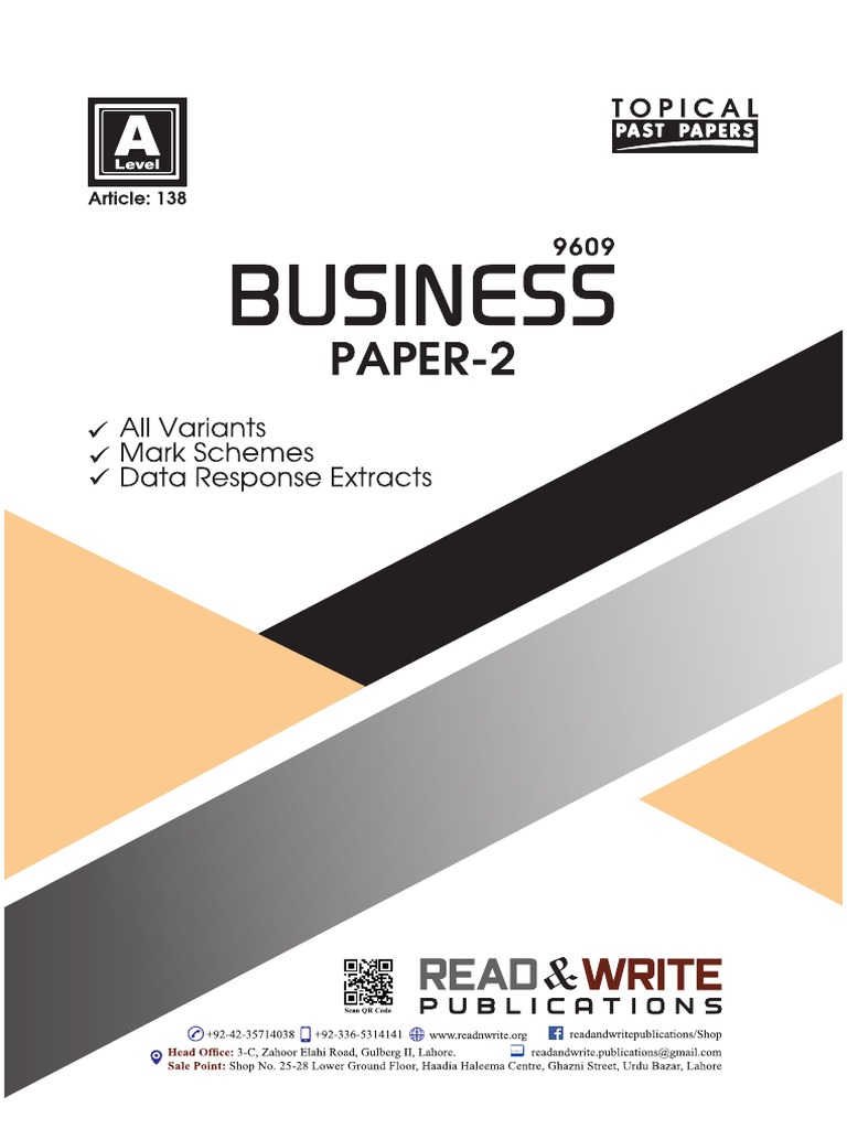 Paper-2 Topical Past Paper With Mark SCH | PDF | Franchising ...