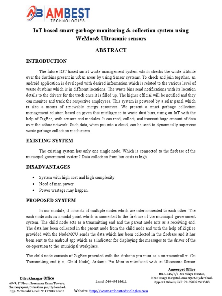 Iot Based Smart Garbage Monitoring System Using Zigbee.. | PDF ... Iot Based Smart Garbage Monitoring System Using Zigbee.. | PDF ...