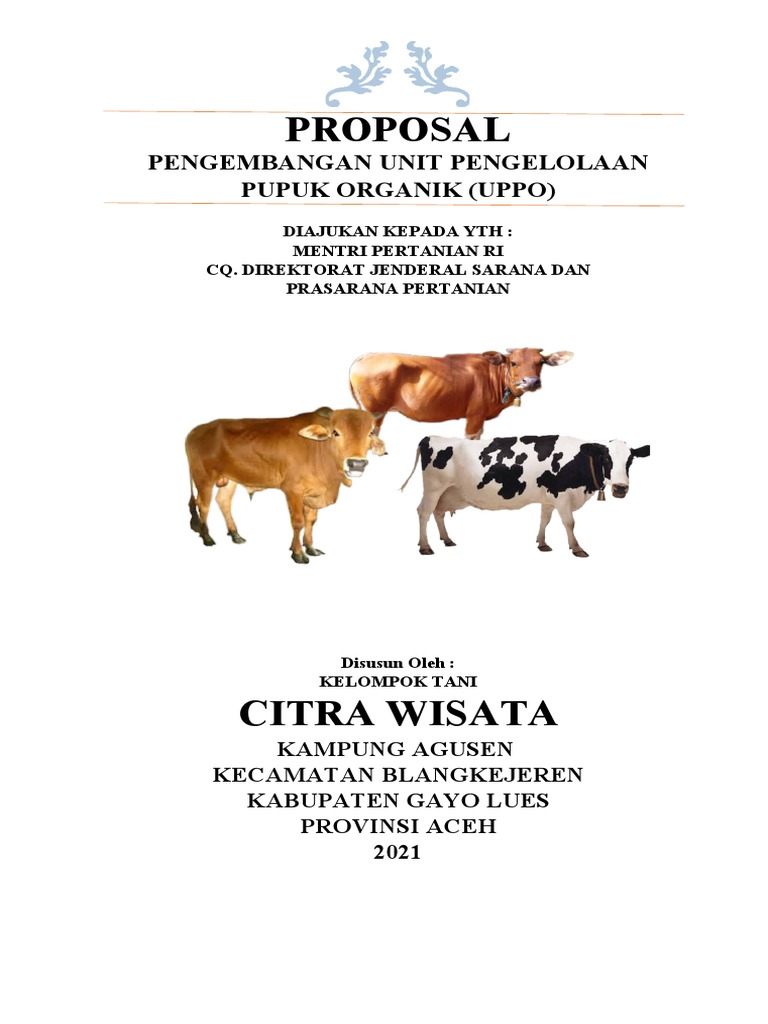 Proposal Sapi - Kelompok Tani Desa Agusen | PDF
