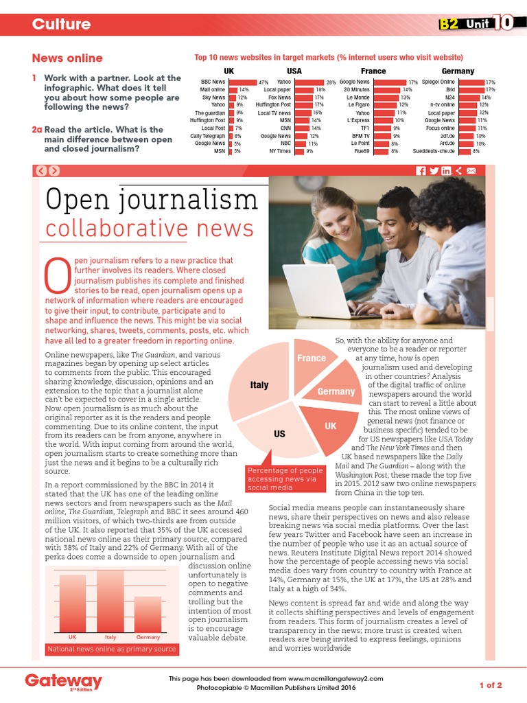 B2 UNIT 10 Culture | PDF | News | Newspapers