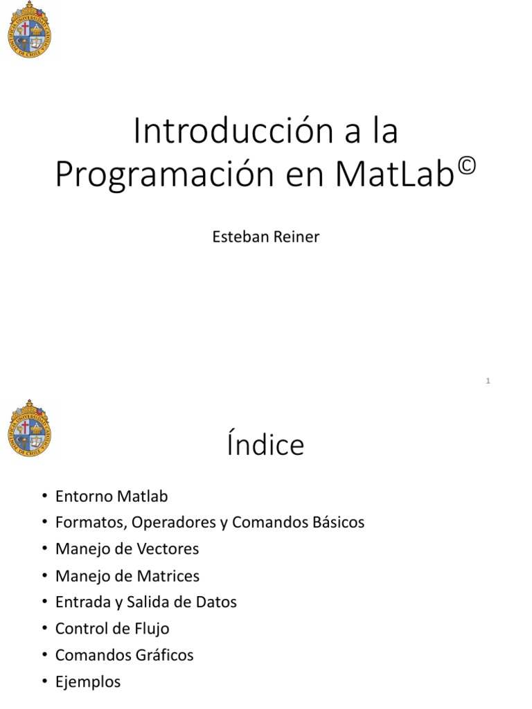 Introducción a la Programación en MatLab© rev 3 | PDF | Matriz ...