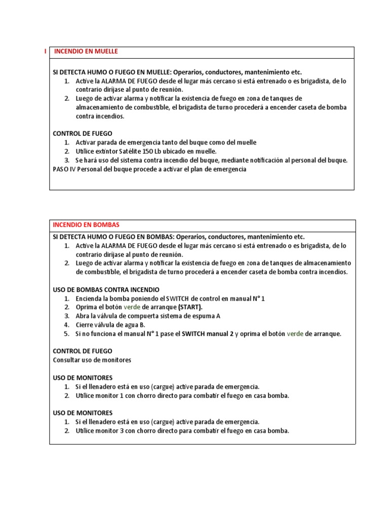 Escenarios de Emergencia.. | PDF | Tanques | Refrigeración