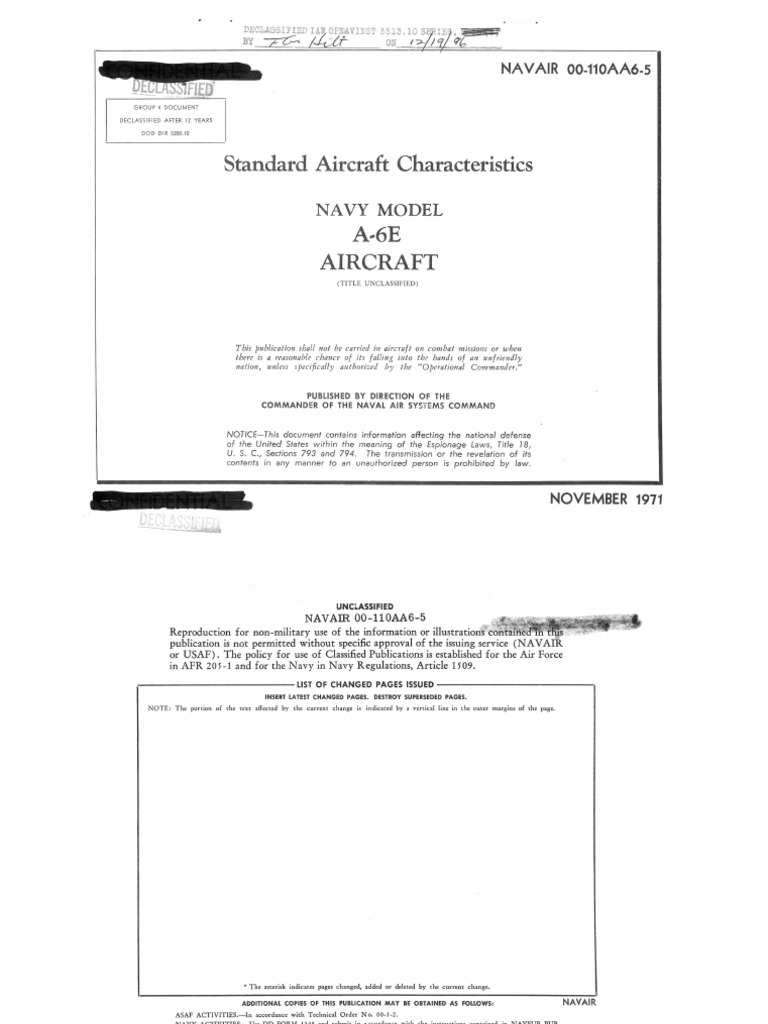 NAVAIR 00-110AA6-5 - Standard Aircraft Characteristics - A-6E November ...