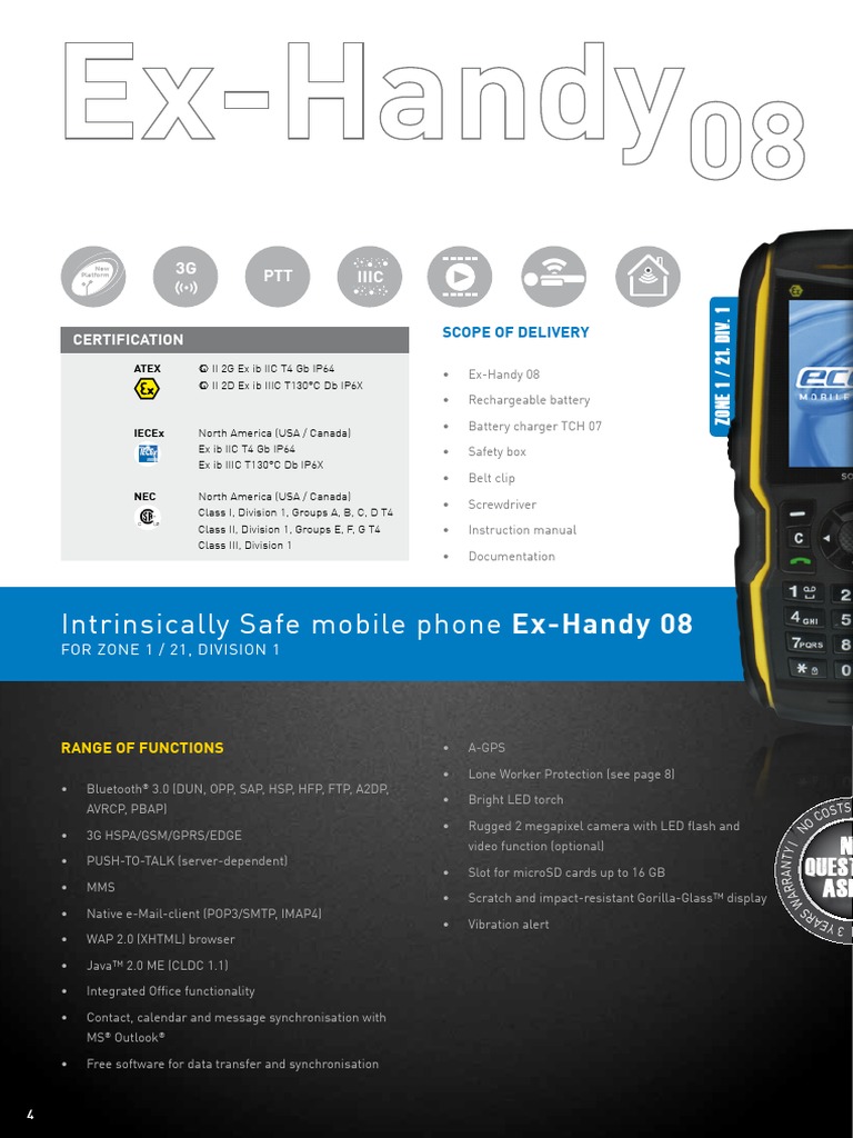 Uk-Ecom-Ex-Handy08-Ejemplo de Ficha Tecnica-Ecom | PDF | Battery Charger | Consumer Electronics