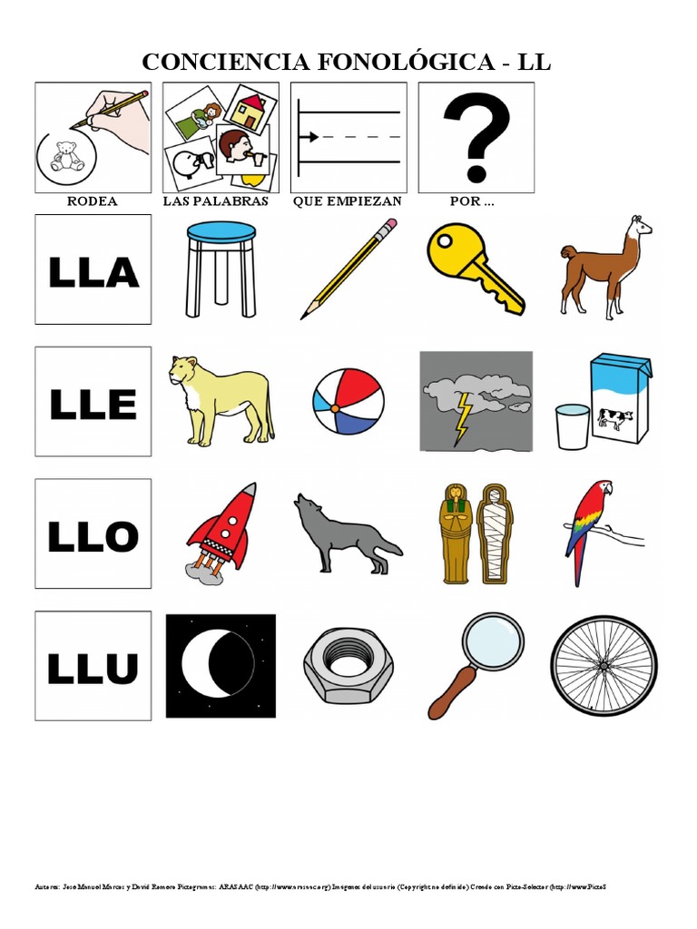 12 Conciencia Fonologica LLA LLE LLO LLU | PDF | Tecnología