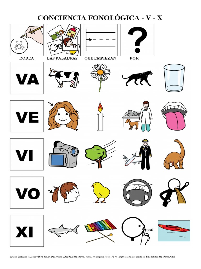 19 Conciencia Fonologica VA VE VI VO XI | PDF