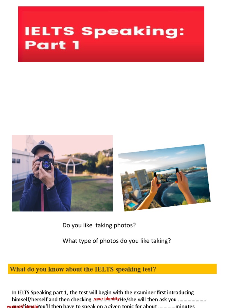 IELTS Speaking Part 1: Photo Preferences | PDF | Question ...