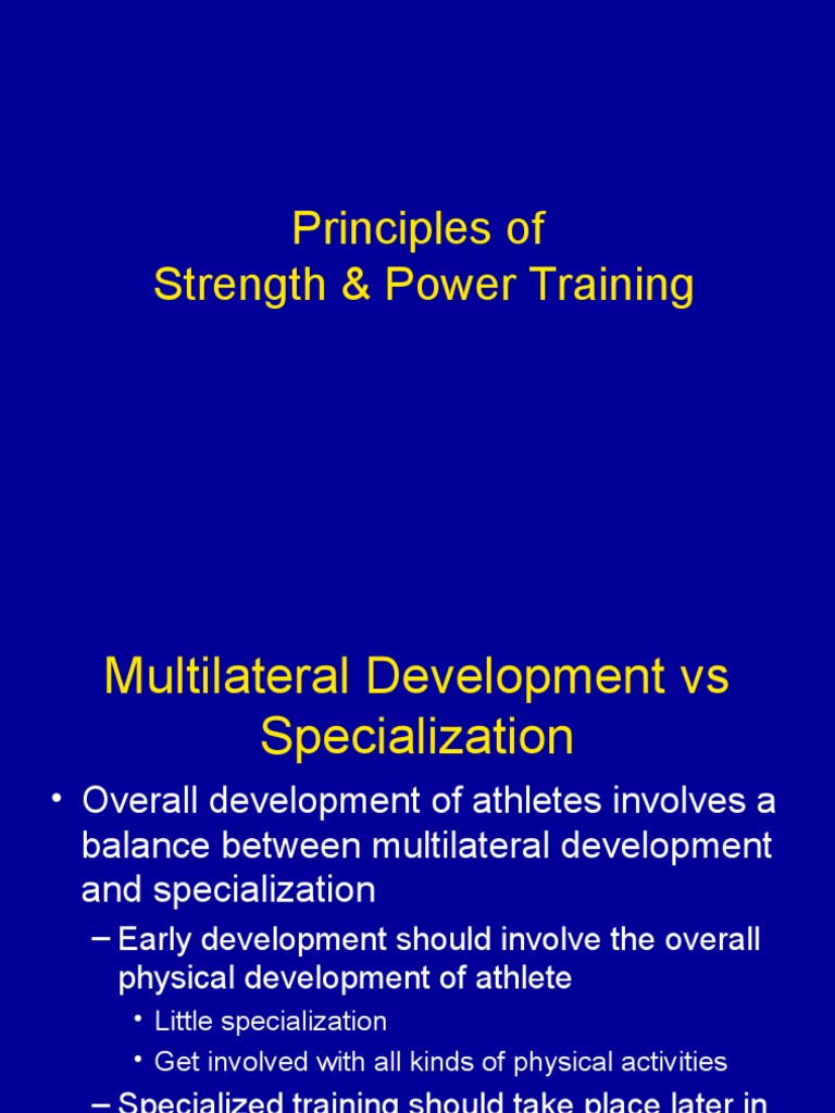 Principles of Strength & Power Training | PDF | Nature