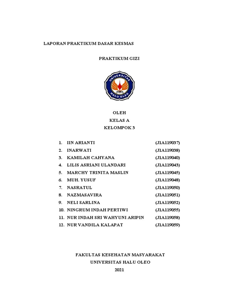 Laporan Praktikum Gizi Lab. Kel.3 | PDF