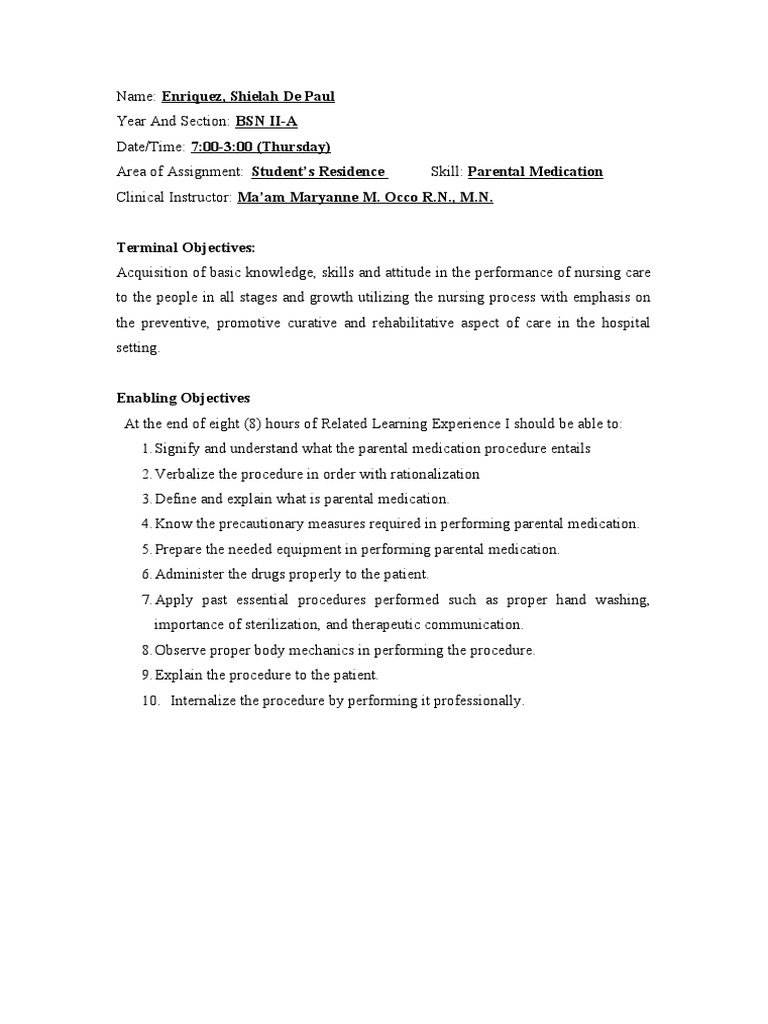 Rotation III - Objectives | PDF | Wellness | Science & Mathematics