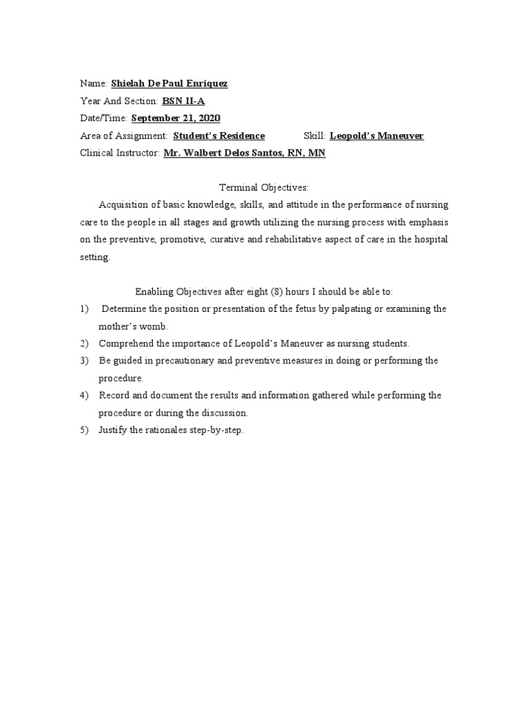 Rotation II - Objectives | PDF