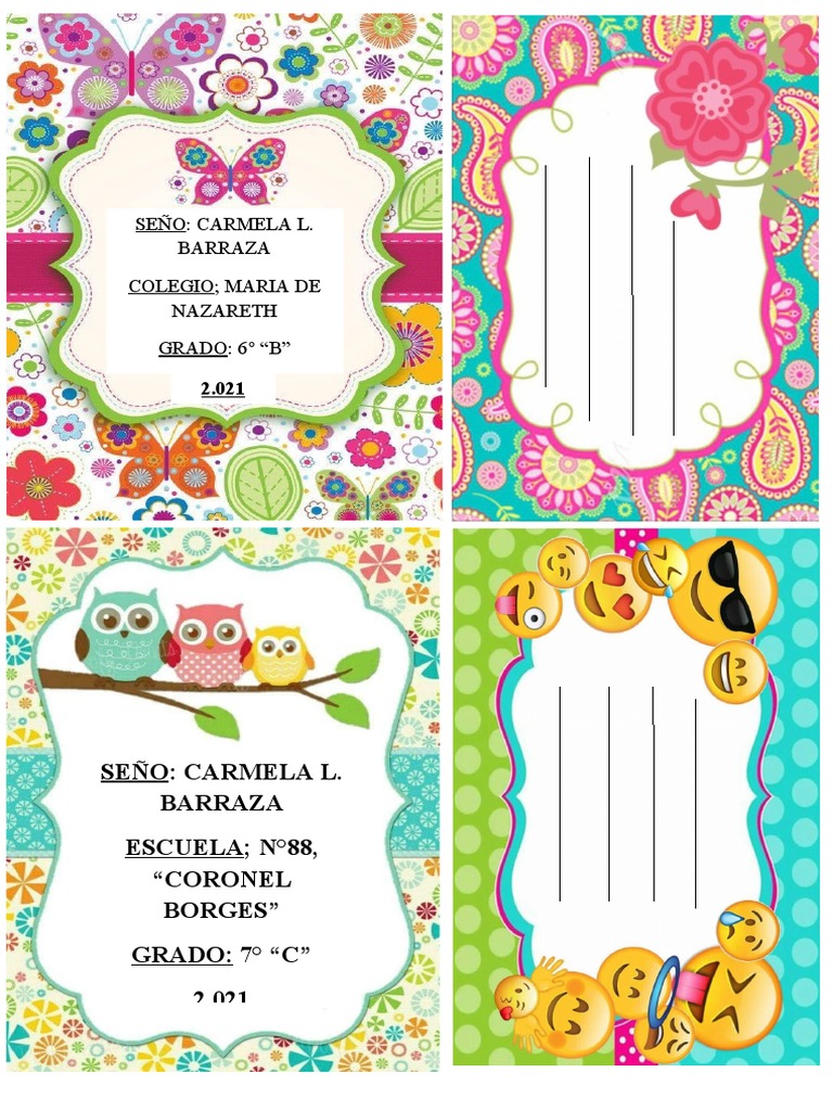 Rotulos para Registros y Carpetas 2021 | PDF