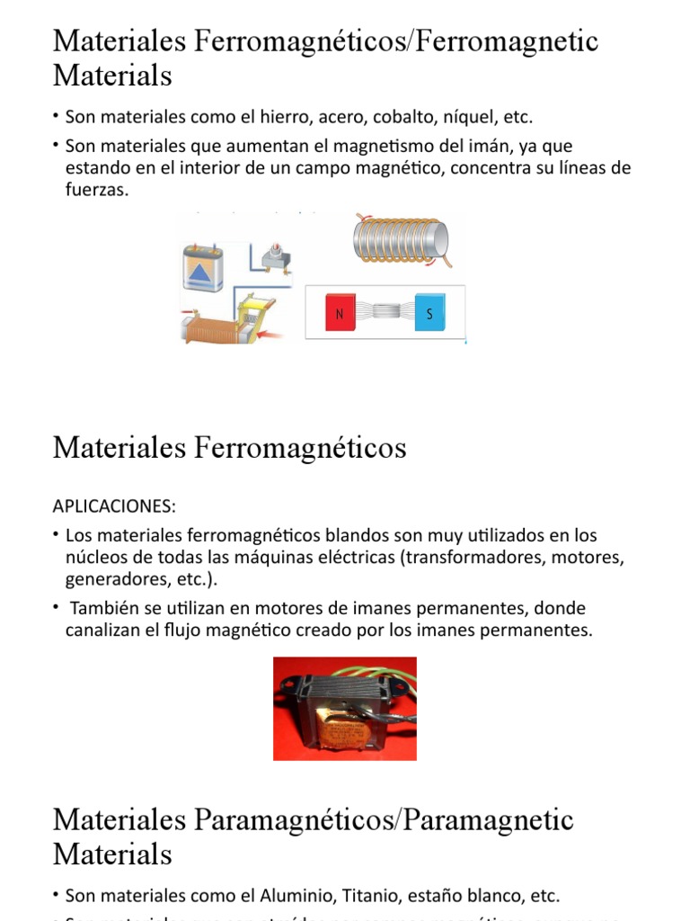 Materiales Ferromagnéticos-Paramagnéticos | PDF