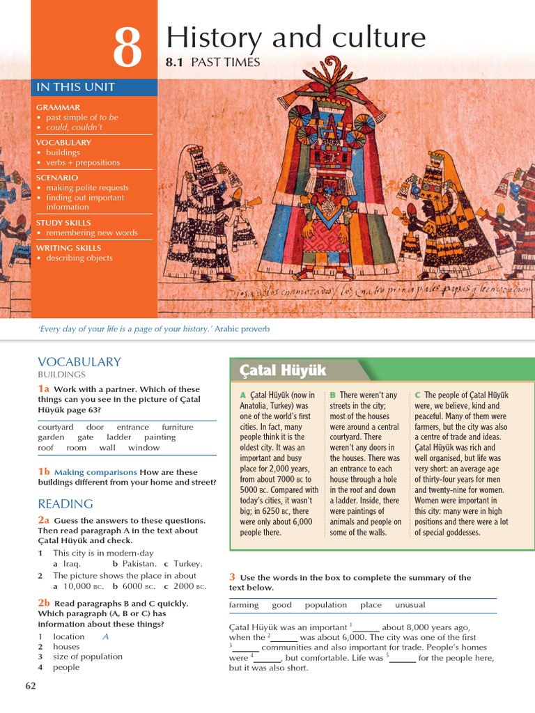 History and Culture: 8.1 Past Times | PDF | English Language | Verb