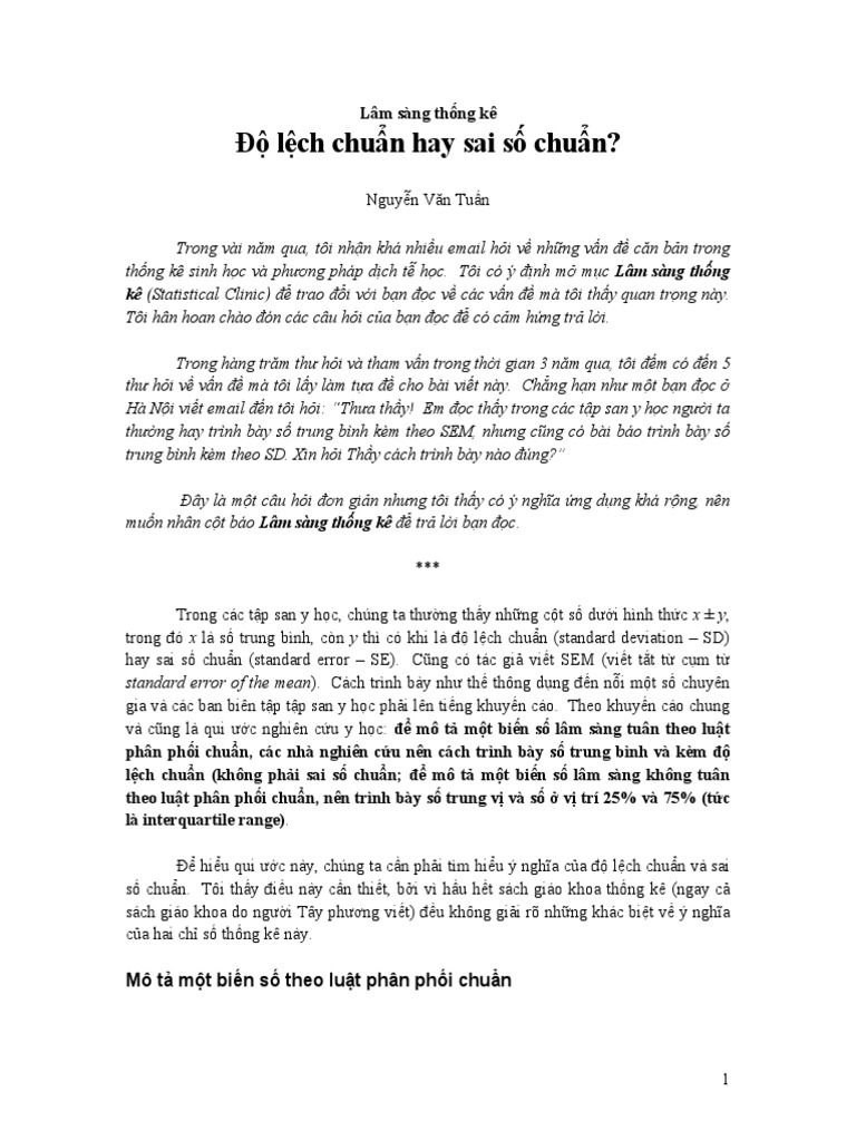 Do Lech Chuan Va Sai So Chuan | PDF