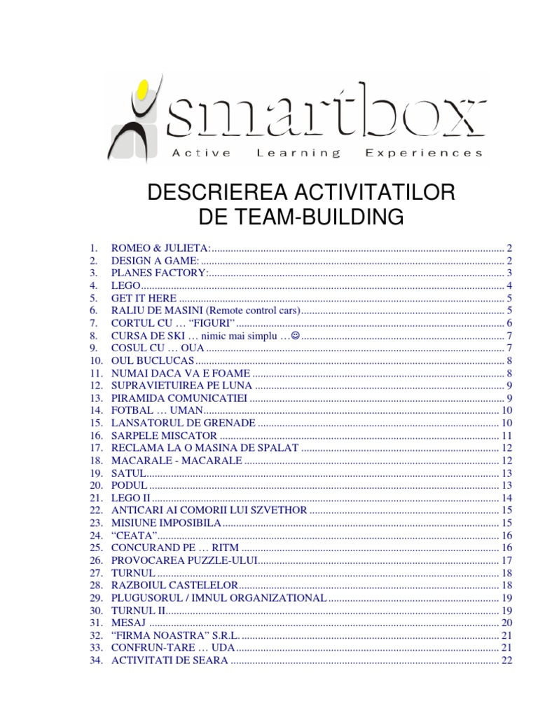 Super Activitati Team Building | PDF