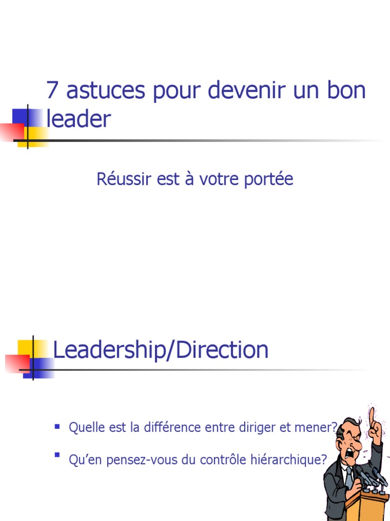 7 Astuces Pour Devenir Un Bon Leader | PDF | Direction | Nature humaine