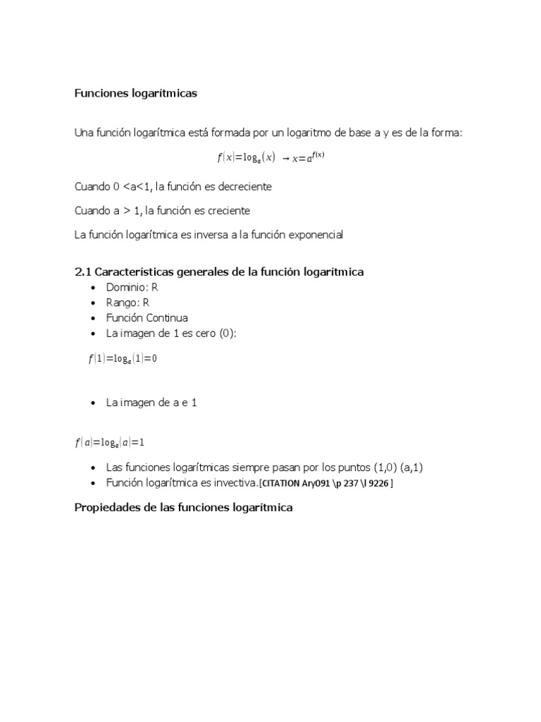 Funciones Logaritmicas | PDF