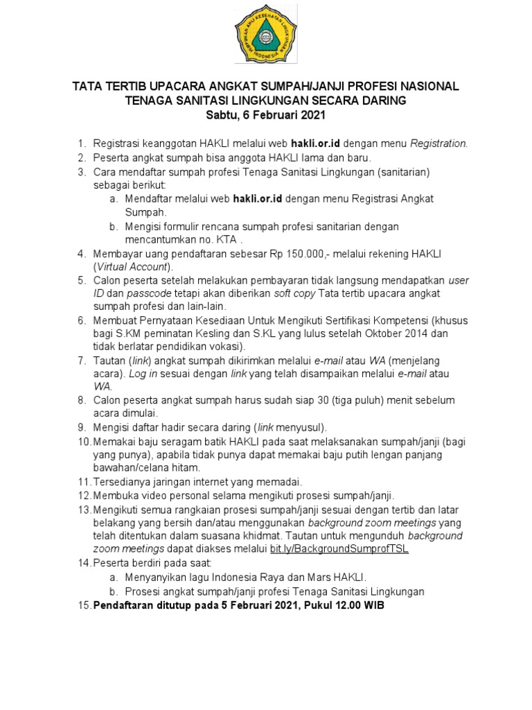 TATA TERTIB Sumprofnas TSL Ke II | PDF | Bisnis | Komputer