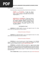 Easement of Right of Way - Sample | PDF | Easement | Land Lot