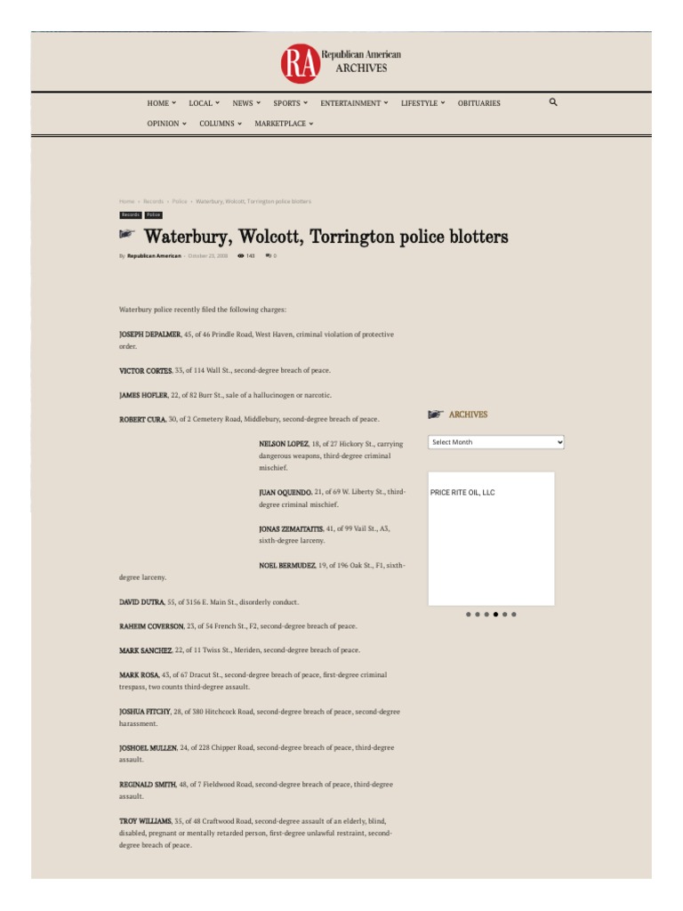 David Zajac Torrington Arrest | PDF | Misconduct | Criminal Justice