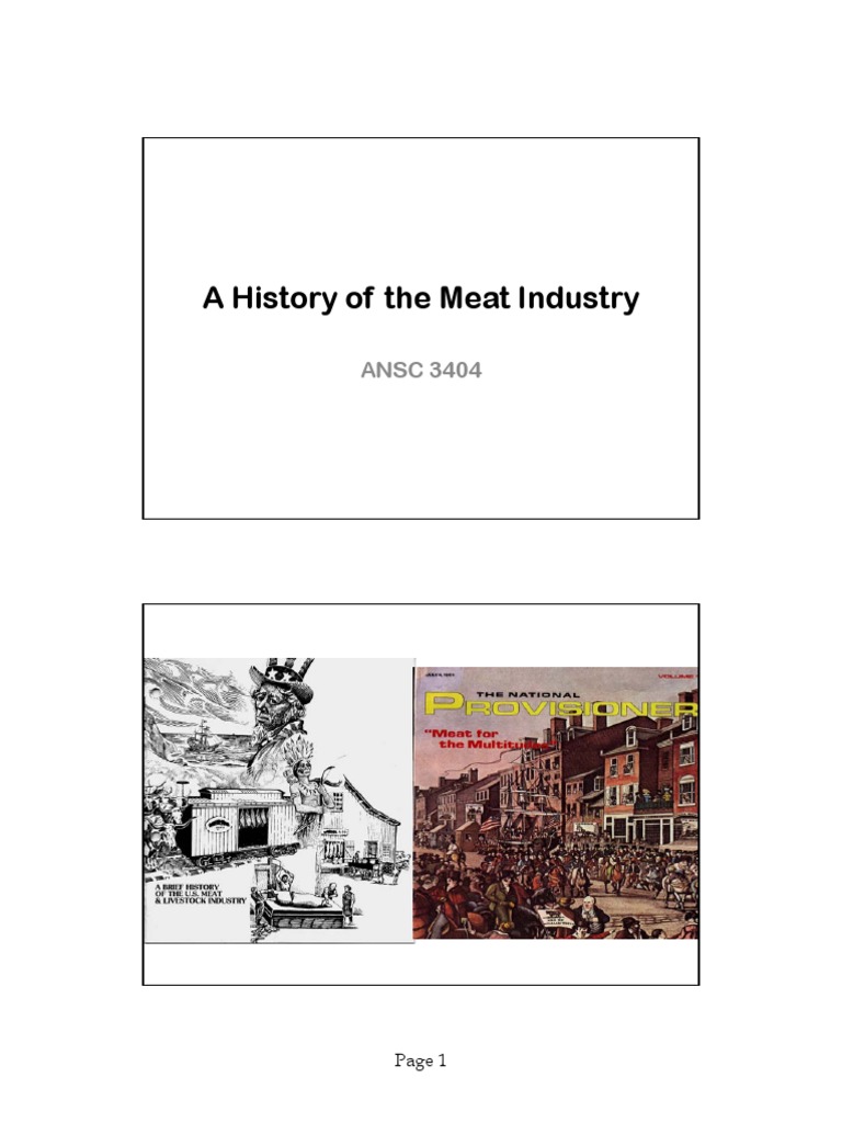 History of The Meat Industry | Download Free PDF | Meat Packing ...