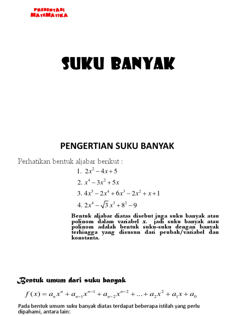 Suku Banyak | PDF
