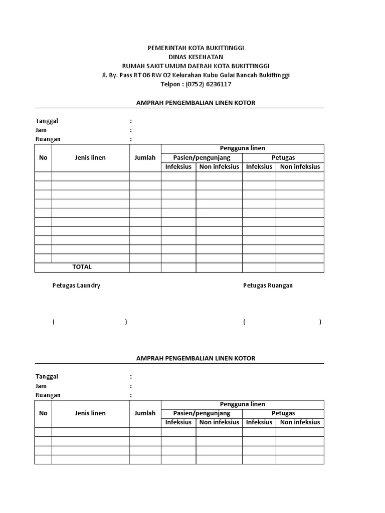 Format Amprah Linen | PDF