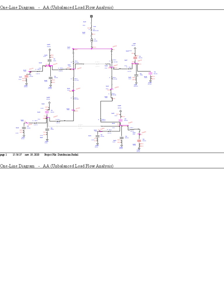 Unbalanced Load Flow Analysis Diagram | PDF | Scientific Modeling ...