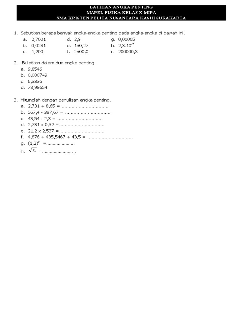 Angka Penting | PDF