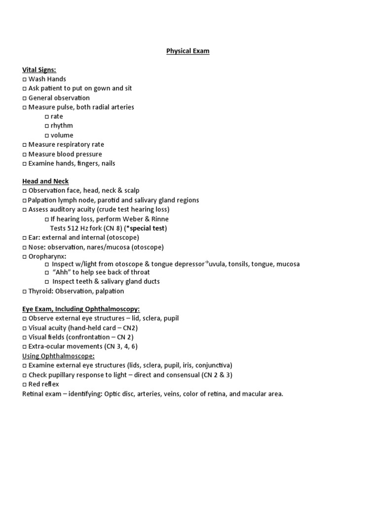 Physical Exam Vital Signs | PDF | Pulse | Human Anatomy