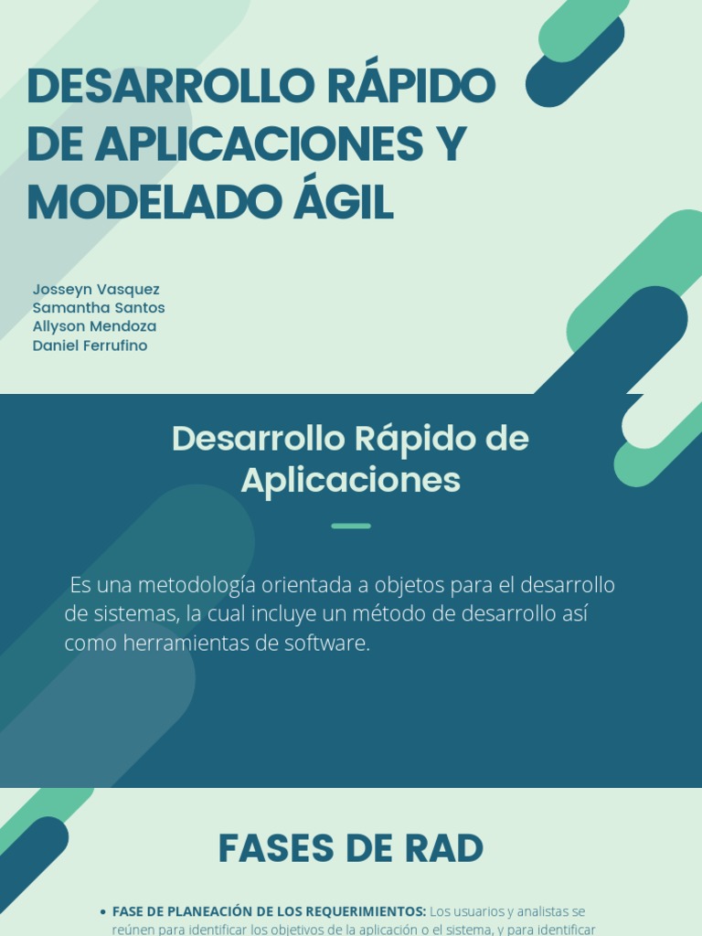 Desarrollo rápido de aplicaciones: RAD y modelado ágil | PDF | Software ...