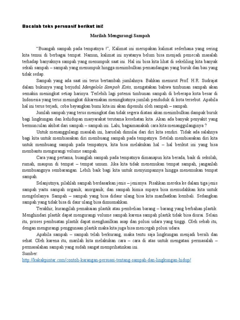 Tugas BDR 1-Teks Persuasif | PDF