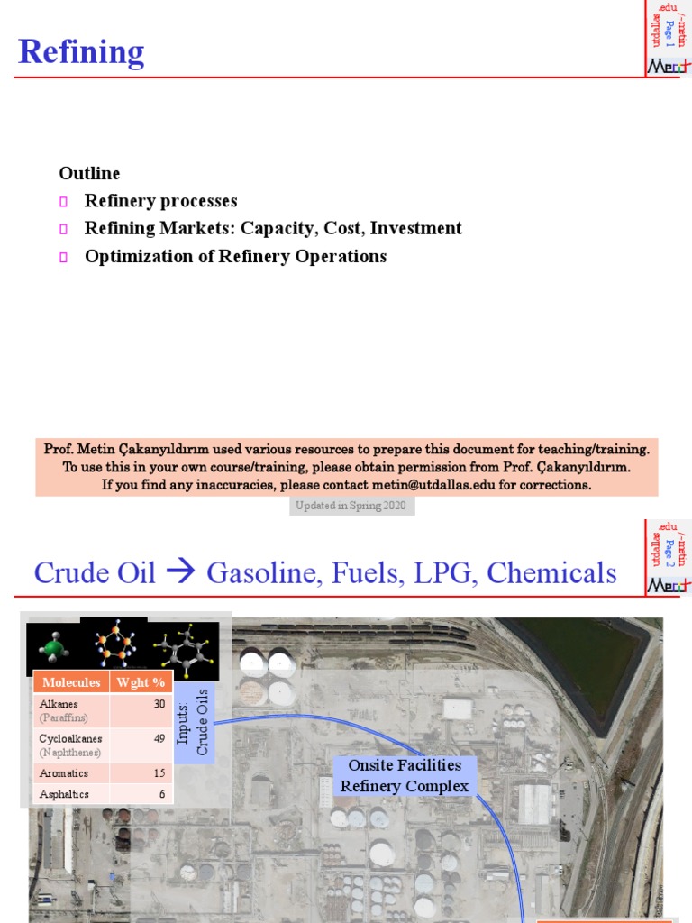 Refine | PDF | Oil Refinery | Gasoline