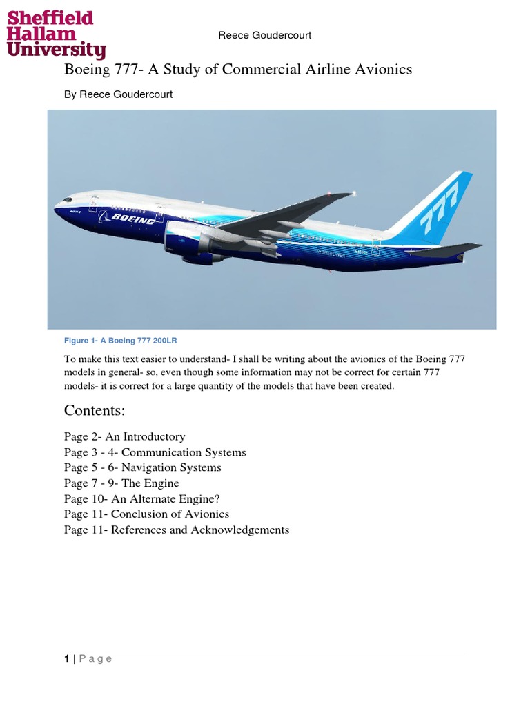 Boeing 777 Avionics Study | PDF | Instrument Flight Rules | Aviation