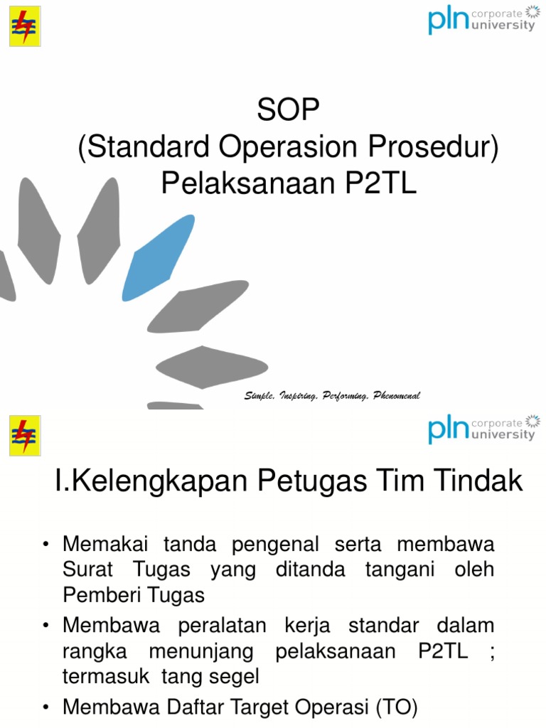 Sop P2TL | PDF
