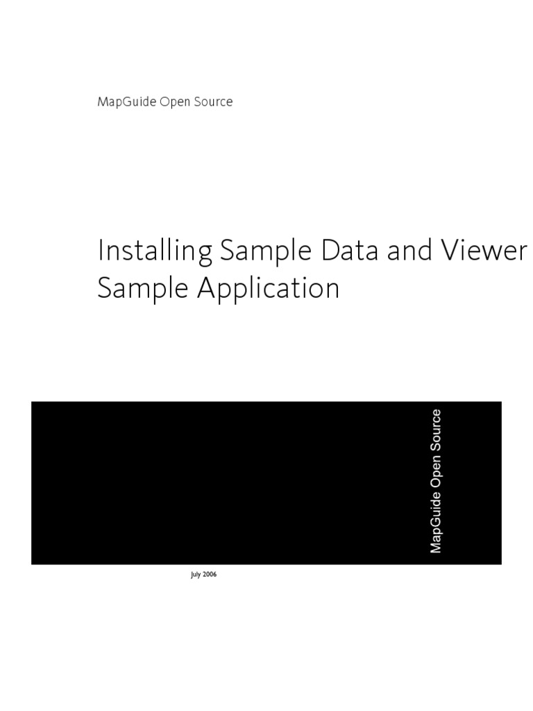 Installing Sample Data and Viewer Sample Application: Mapguide Open ...
