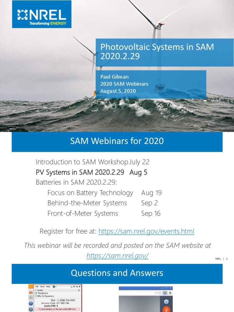 Sam Webinars 2020 Modeling PV Systems | PDF | Photovoltaic System ...