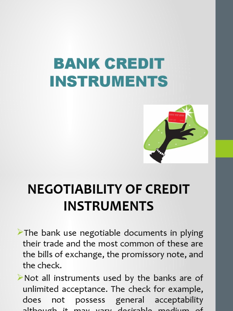 Understanding Bank Credit Instruments | PDF | Negotiable Instrument ...
