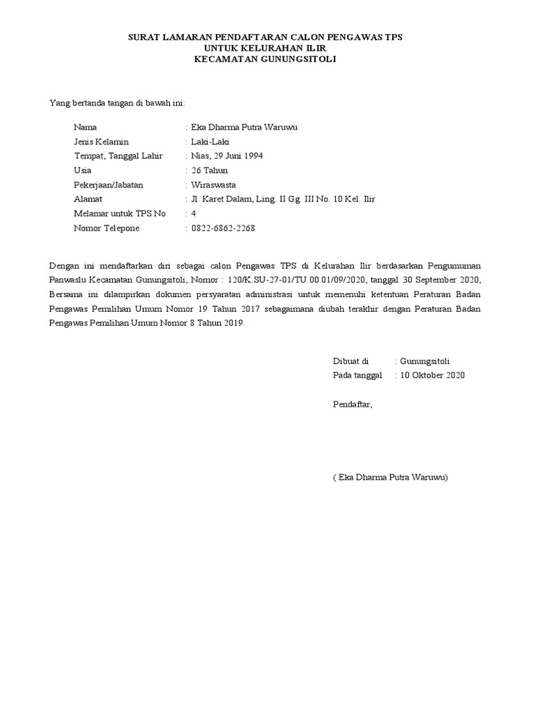 Formulir Pembentukan Pengawas TPS | PDF Formulir Pembentukan Pengawas TPS | PDF