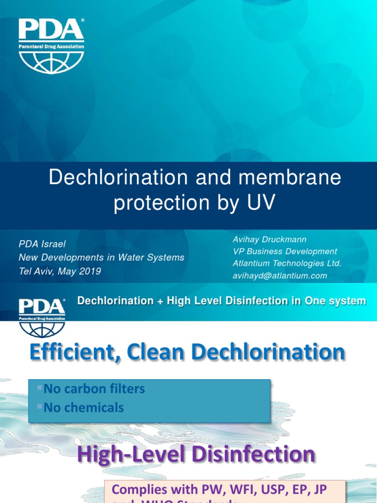 Dechlorination by UV | PDF | Ultraviolet | Membrane