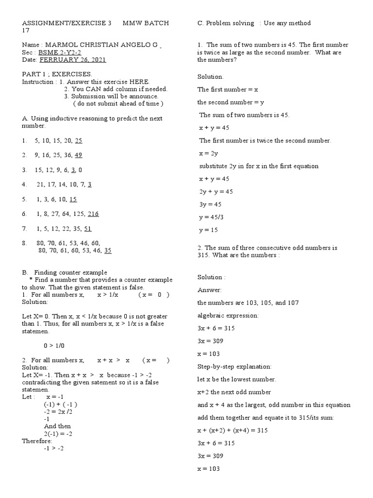 Christian Math | PDF | Equations | Elementary Mathematics